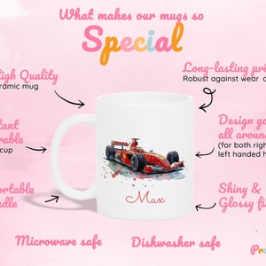 Formula One Mug Personalized Formula One Mug Race Car Mug Formula One ...
