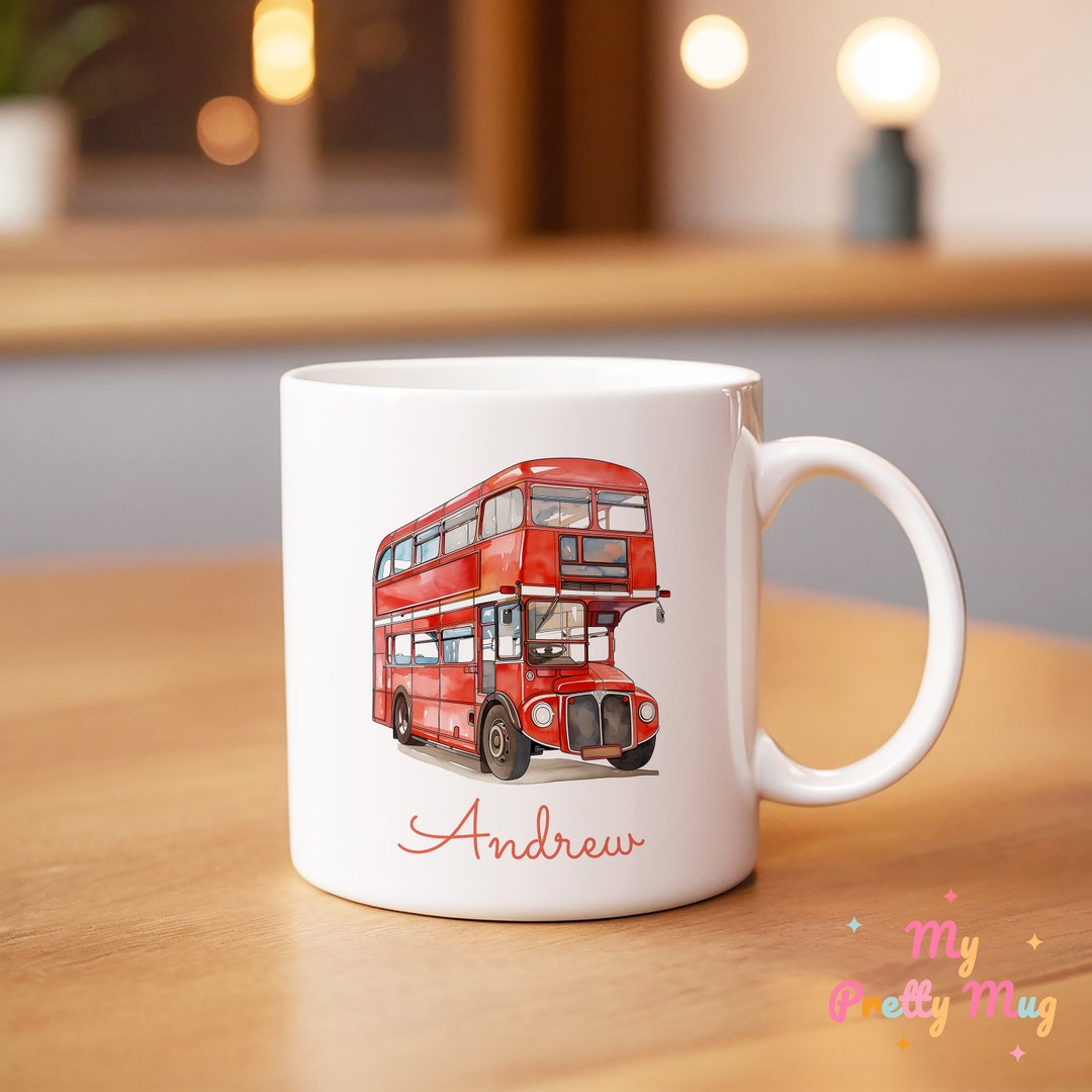 London Bus Mug Personalized London Bus Mug English Bus Mug London Bus ...