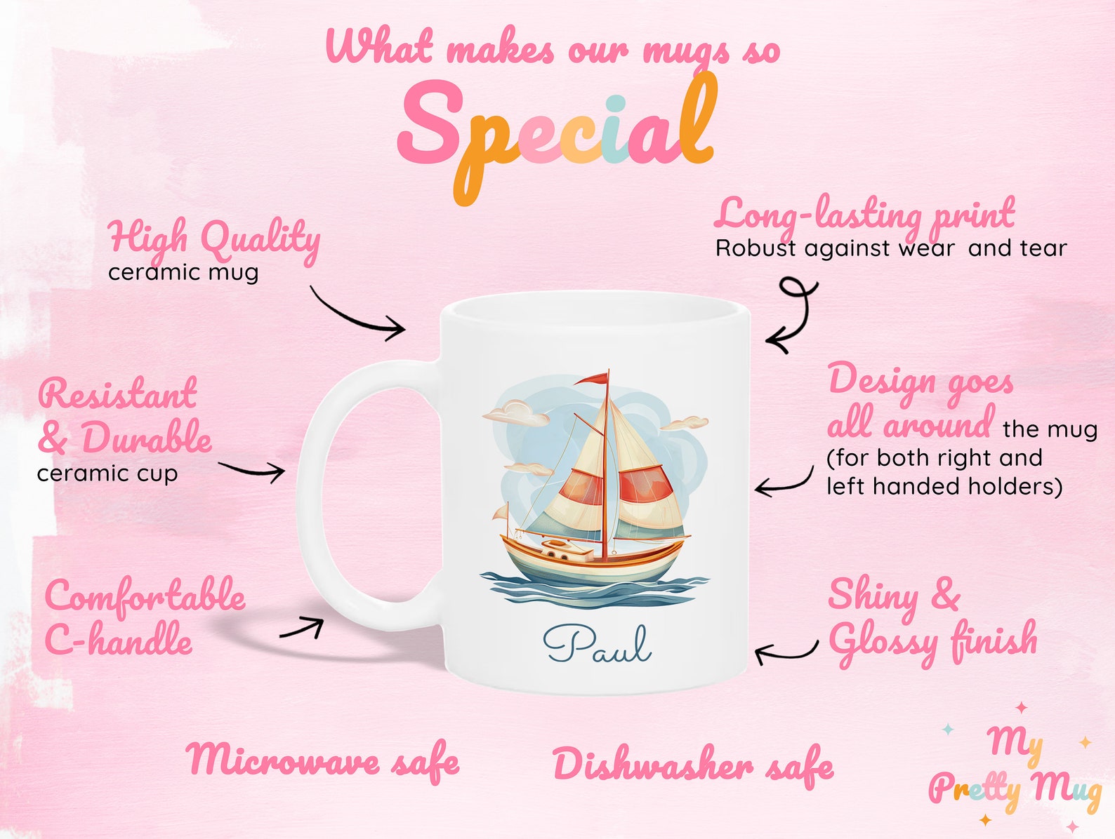 Sailing Boat Mug Personalized Ship Mug Boat Gift Boat Mug Ship Mug ...