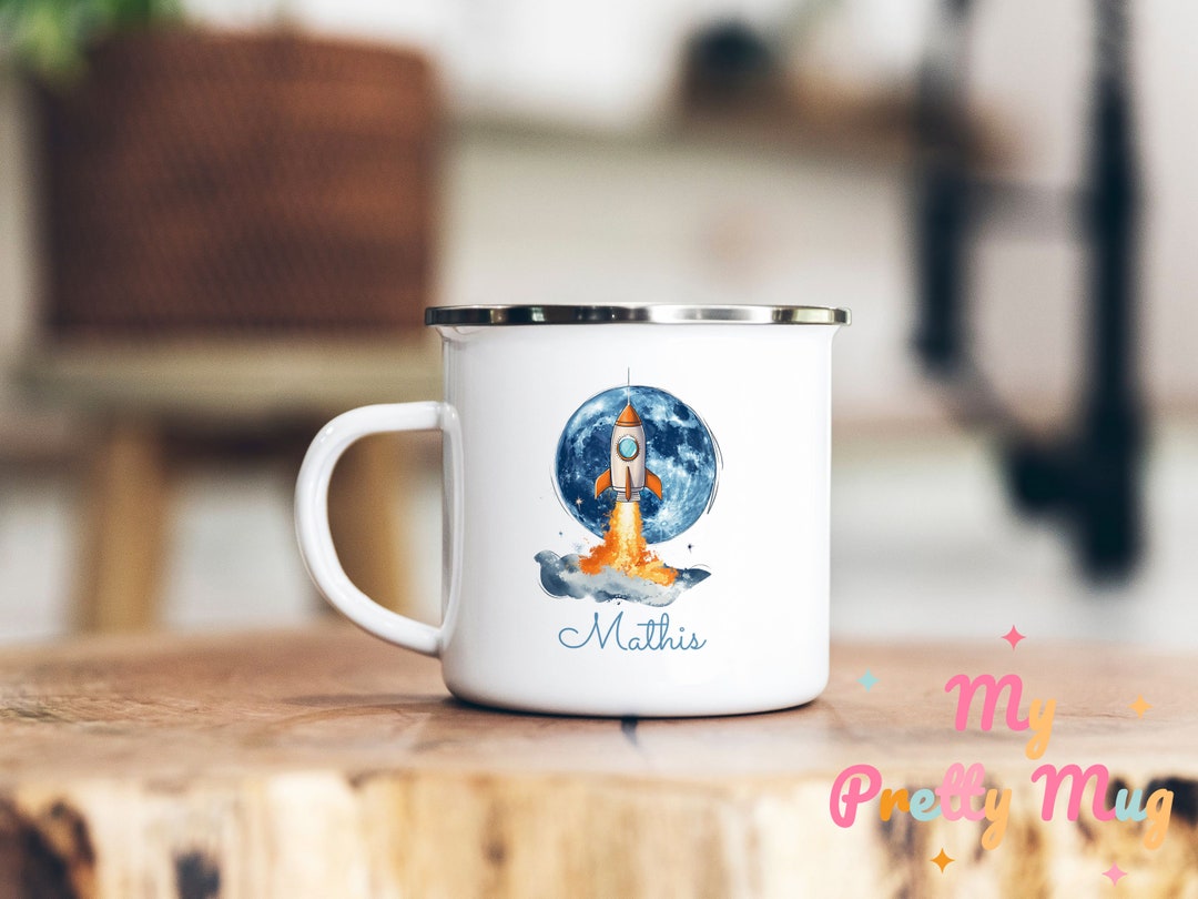 Rocket Mug Personalized Rocket Mug Space Rocket Gift Moon Mug Rocket ...