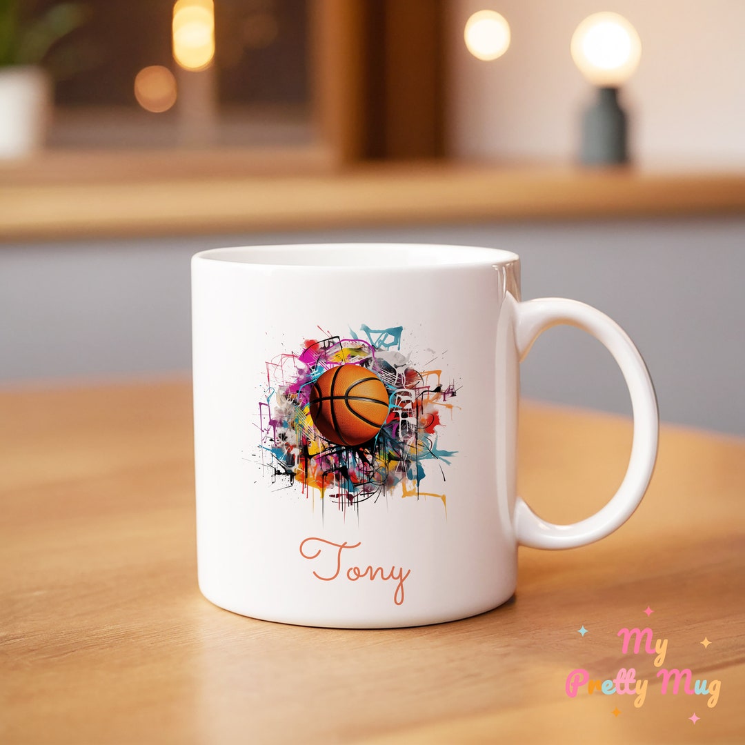 Basketball Mug Personalized Basketball Mug Custom Basketball Coffee Mug ...