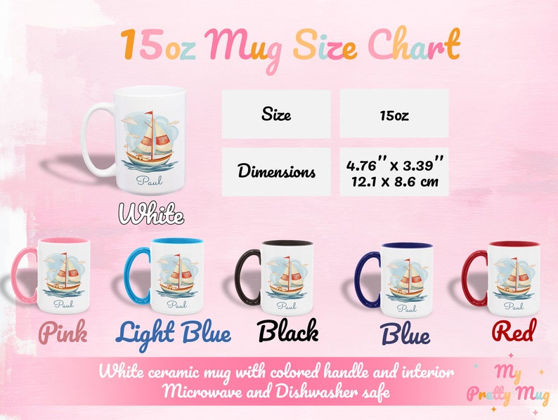 Sailing Boat Mug Personalized Ship Mug Boat Gift Boat Mug Ship Mug ...