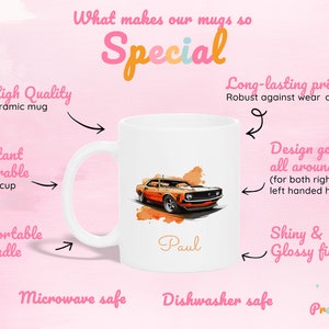Muscle Car Mug Personalized Muscle Car Mug Muscle Car Gift Kids Mug Car ...