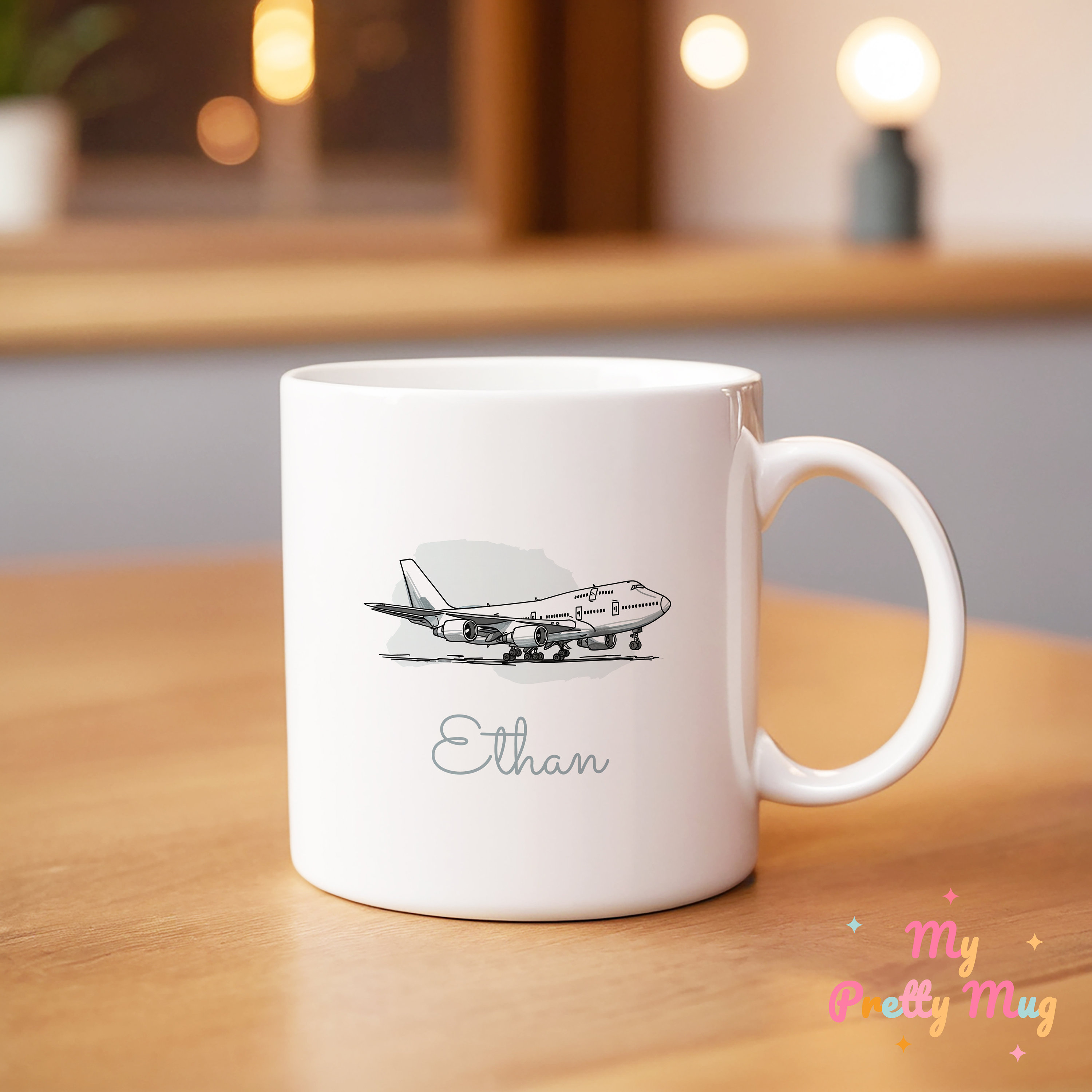 Airplane Mug Personalized Airplane Mug Airplane Gift Plane 747 Coffee ...