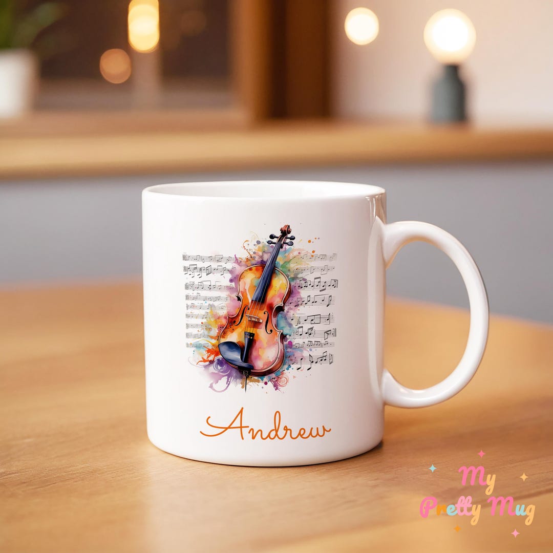 Violin Mug Personalized Violin Mug Violin Music Mug Violin Coffee Mug ...
