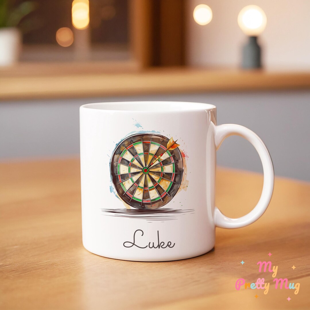Dart Mug Dart Target Mug Dartboard Mug Personalized Dart Mug Dart ...