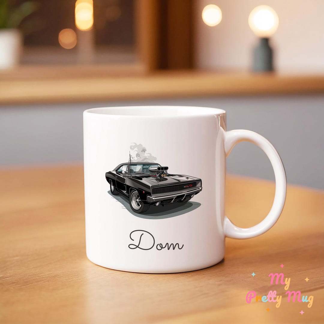 Black Muscle Car Mug Personalized Muscle Car Mug Classic Car Coffee Mug ...