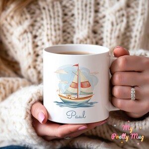 Sailing Boat Mug Personalized Ship Mug Boat Gift Boat Mug Ship Mug ...