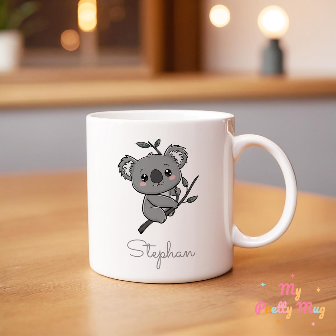 Koala Mug Personalized Koala Mug Custom Name Koala Mug Koala Gift Koala ...