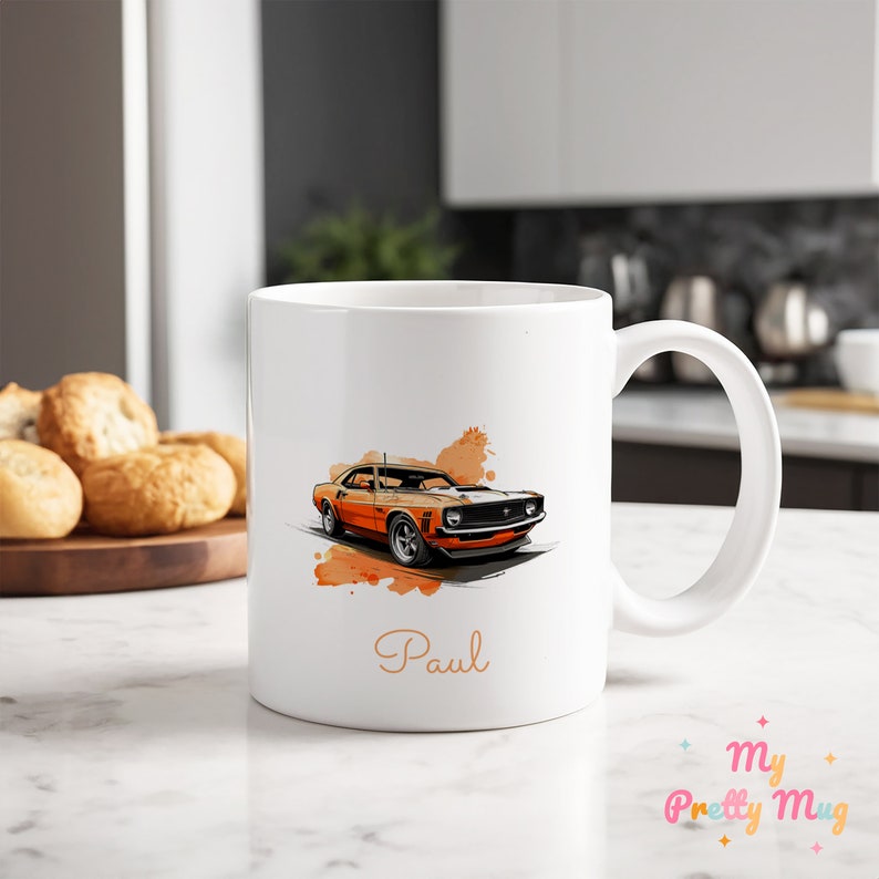Muscle Car Mug Personalized Muscle Car Mug Muscle Car Gift Kids Mug Car ...