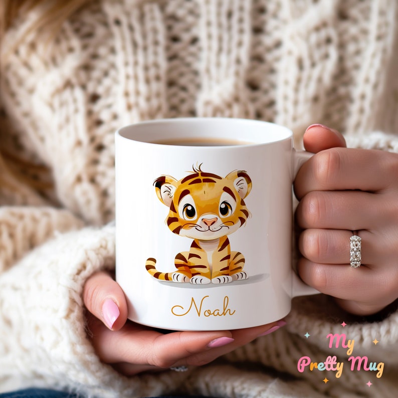 Tiger Mug Personalized Custom Tiger Mug Gift Ceramic Tiger Mug Tiger ...