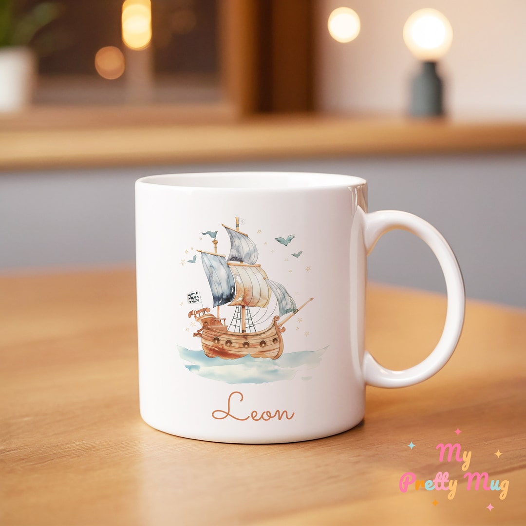 Pirate Ship Mug Personalized Pirate Ship Mug Pirate Ship Gift Pirate ...