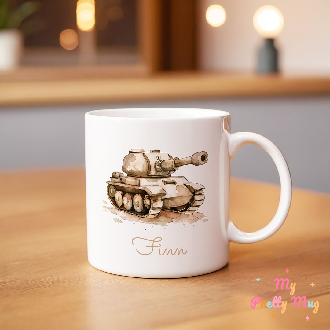 Tank Mug Personalized Tank Mug Military Tank Gift Kids Mug Military Mug ...