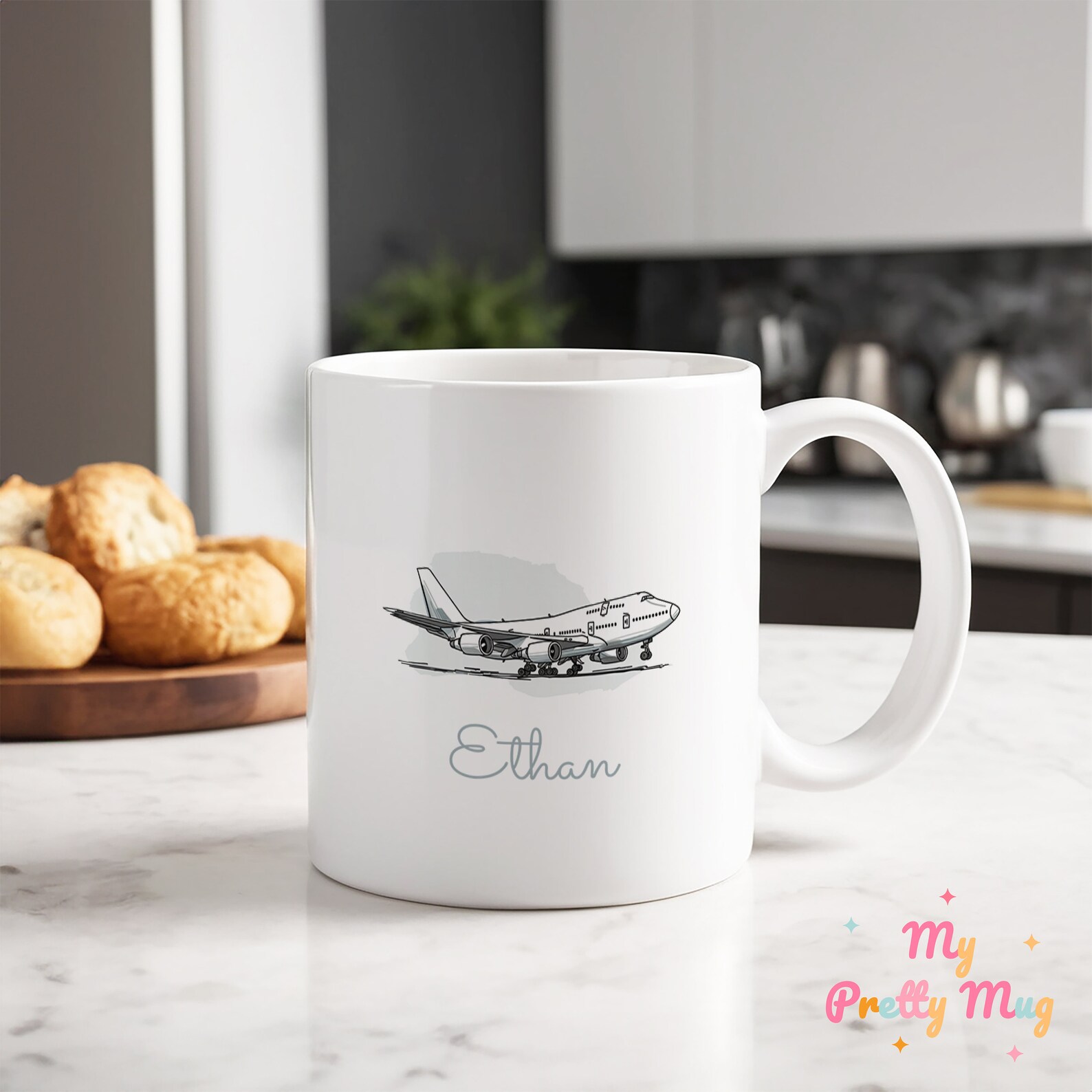 Airplane Mug Personalized Airplane Mug Airplane Gift Plane 747 Coffee ...