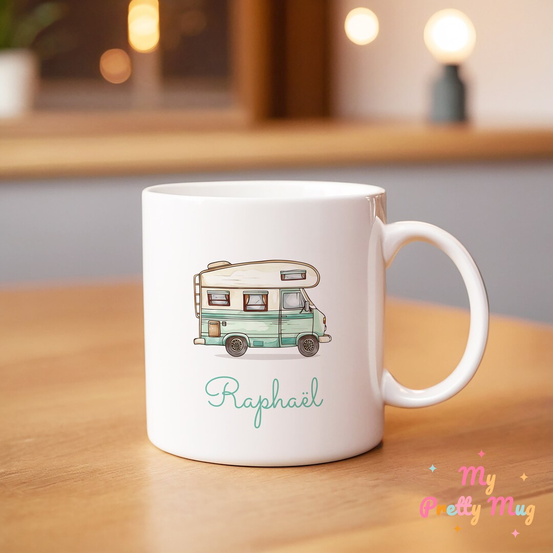 Camping Van Mug Personalized Camping Van Mug Combi Coffee Mug Camping ...