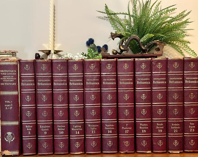 Britannica Encyclopedia & Dictionary Set: 1966 Edition, 13 Volumes - Etsy