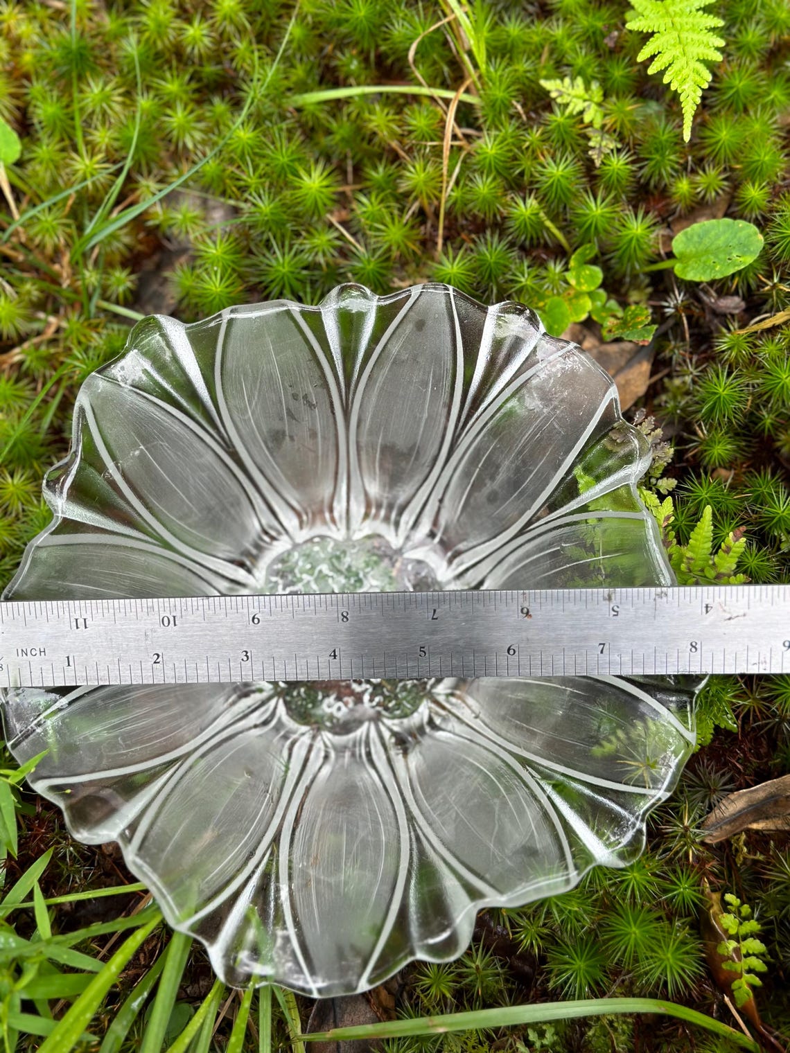 Art Glass Flower Shaped Translucent Bowl Decorative Storage Dish Unique ...