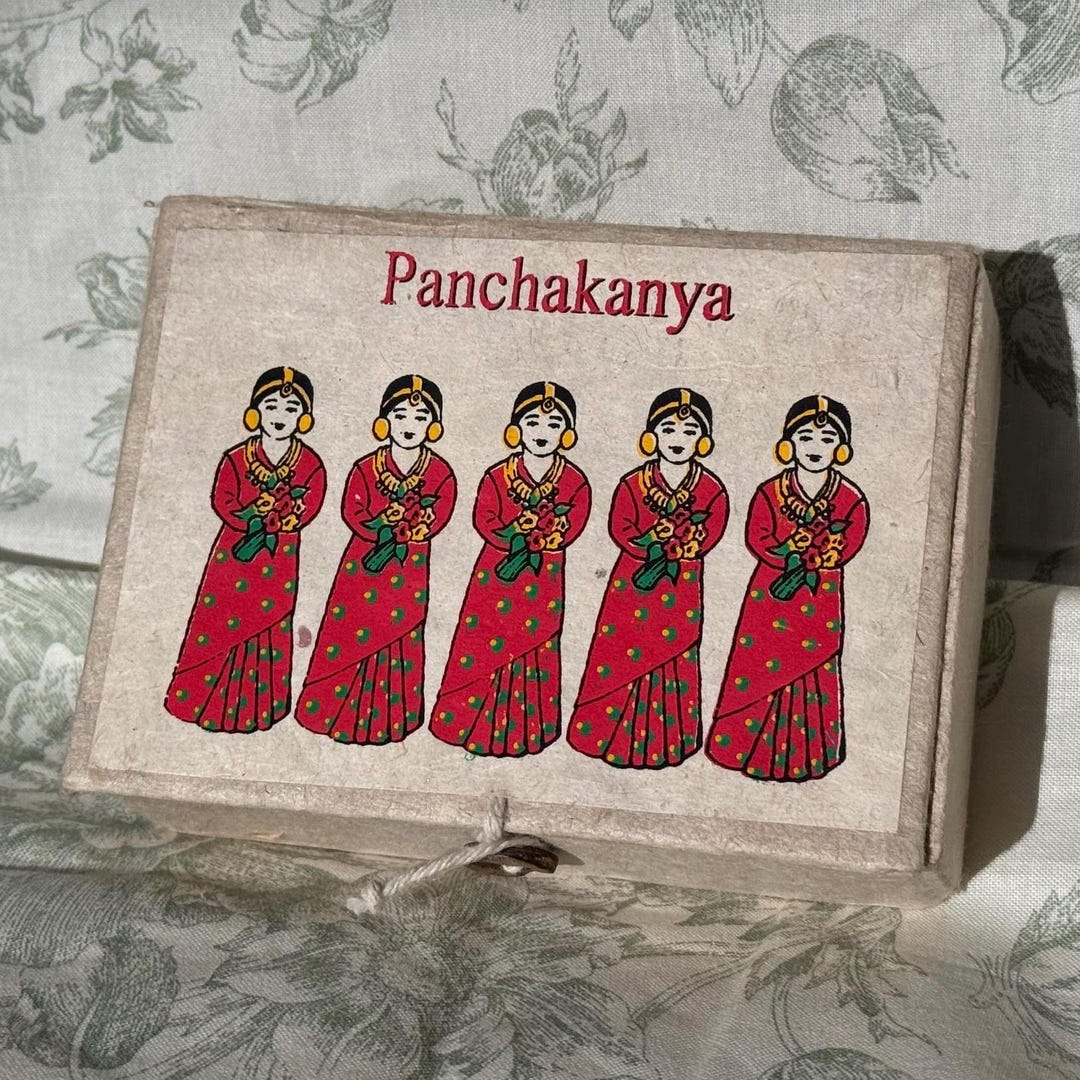 Handmade Panchakanya Dolls: Nepal Folk Art Set in Recycled Box - Etsy