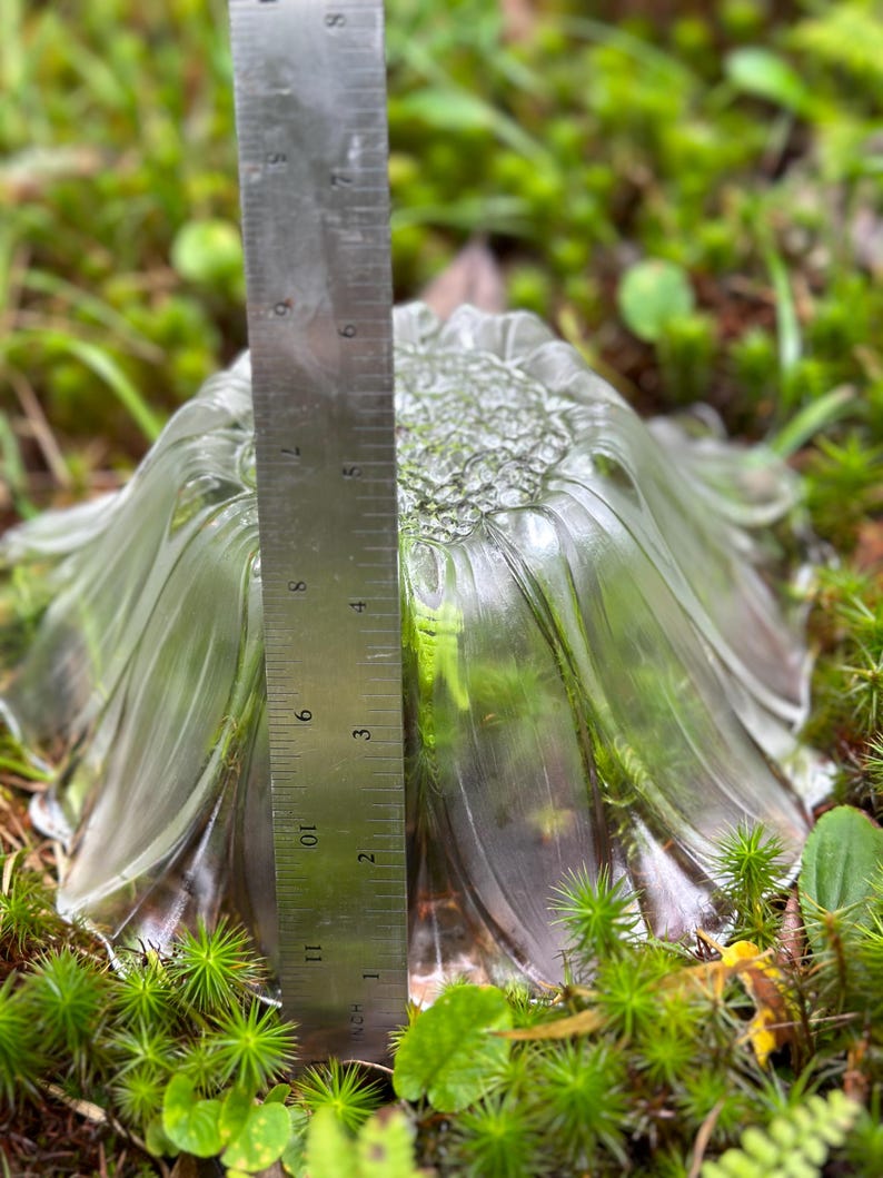 Art Glass Flower Shaped Translucent Bowl Decorative Storage Dish Unique ...