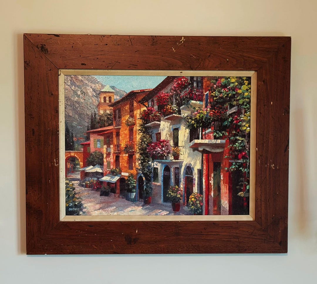 Vintage Behrens Village village Hideaway by Howard Behrens Bold Colored ...