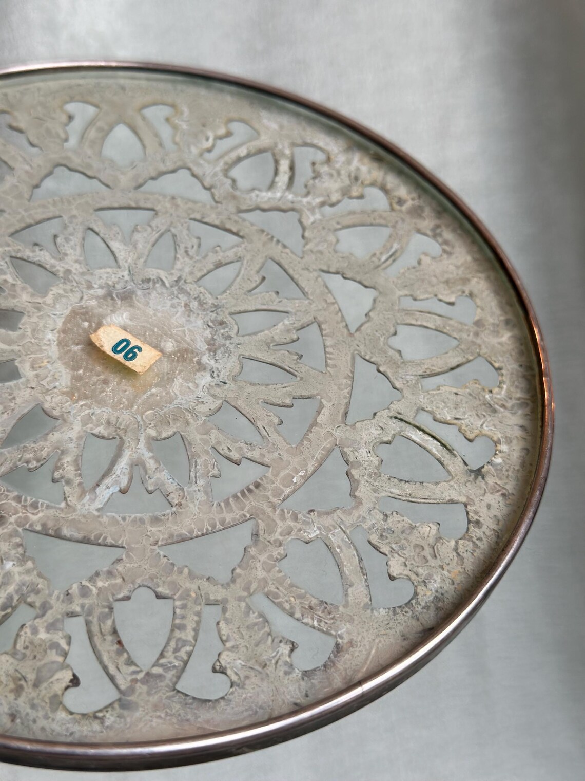 Vintage Leonard Silver Plated Glass Round Hot Plate Multipurpose Decor ...