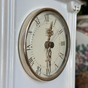 Vintage 1993 Limited Edition Pink Floral White Ceramic Desk Clock ...