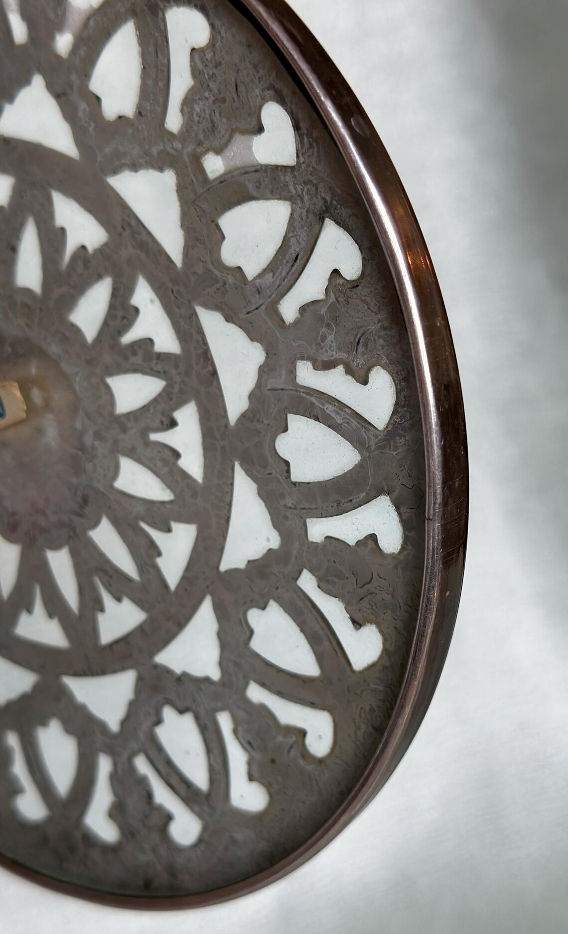 Vintage Leonard Silver Plated Glass Round Hot Plate Multipurpose Decor ...