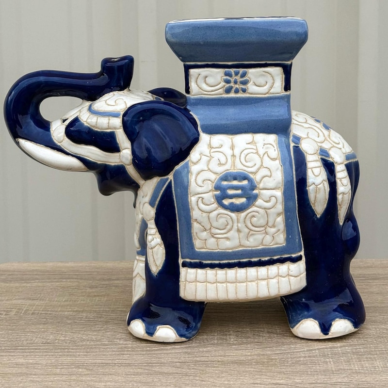 Blue Elephant Porcelain - Etsy