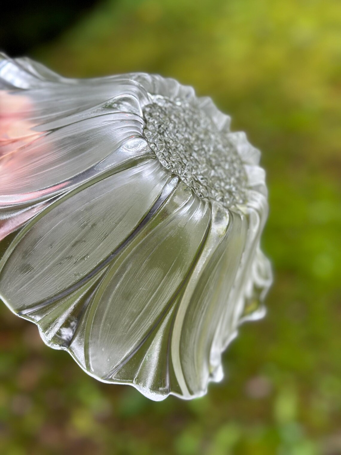 Art Glass Flower Shaped Translucent Bowl Decorative Storage Dish Unique ...