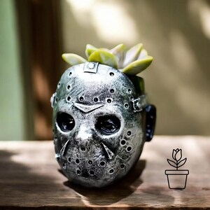 Jason Planter, Halloween Planter Pot, Horror Pots for Plants, Witchy ...