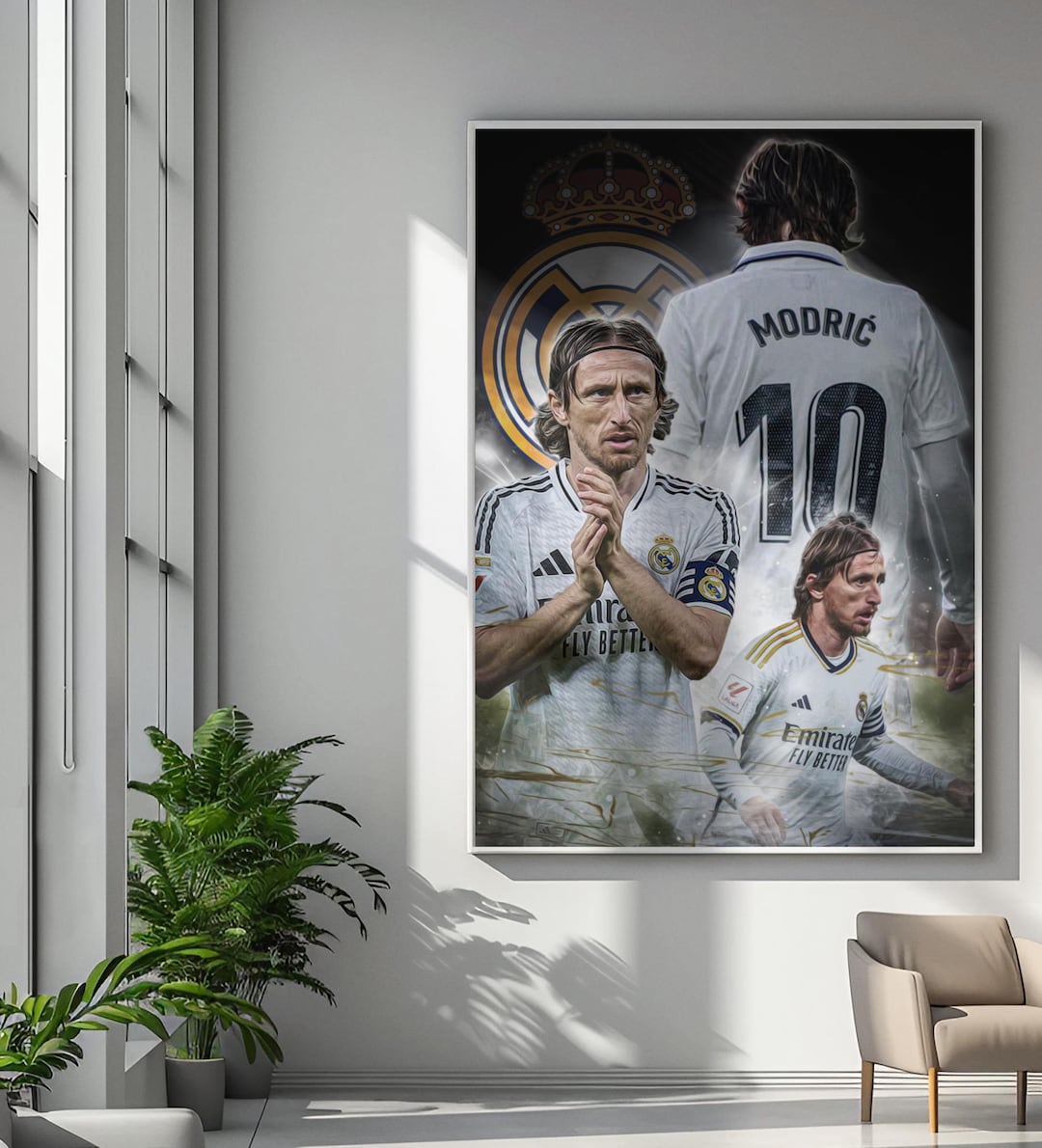 Luka Modric - Real Madrid Football Art Poster Soccer Print - Etsy UK