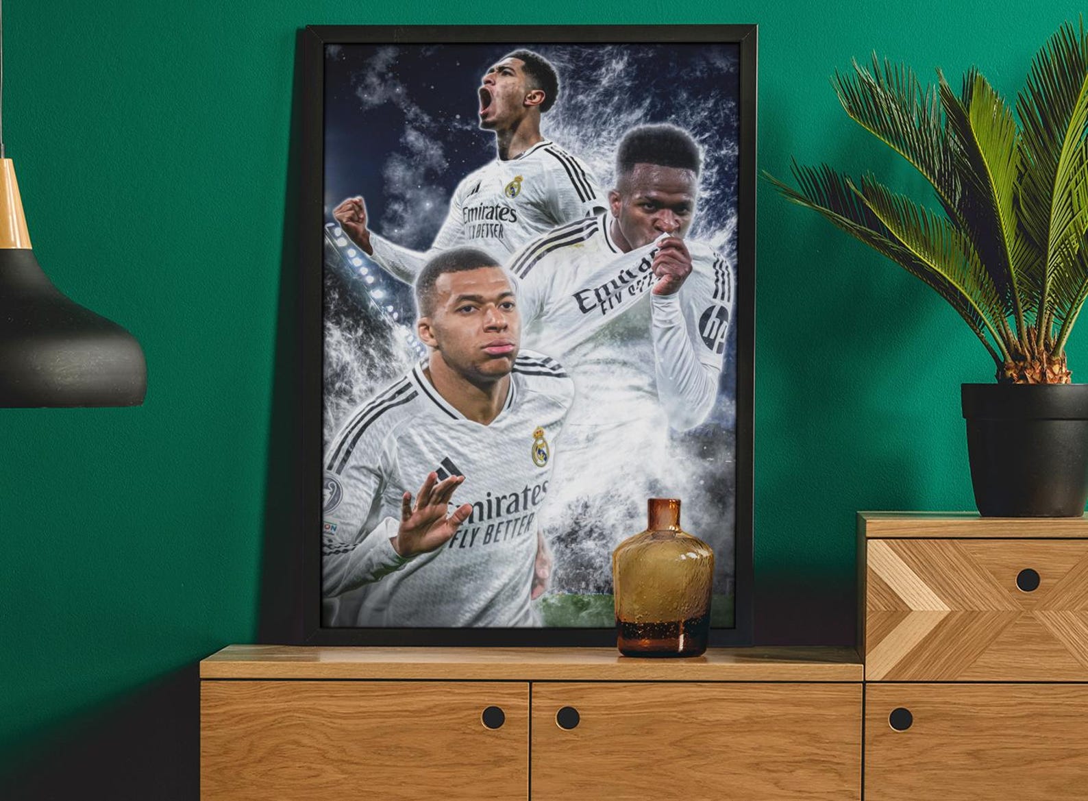 Real Madrid Football Poster: Mbappe, Vini Jr, Bellingham - Etsy