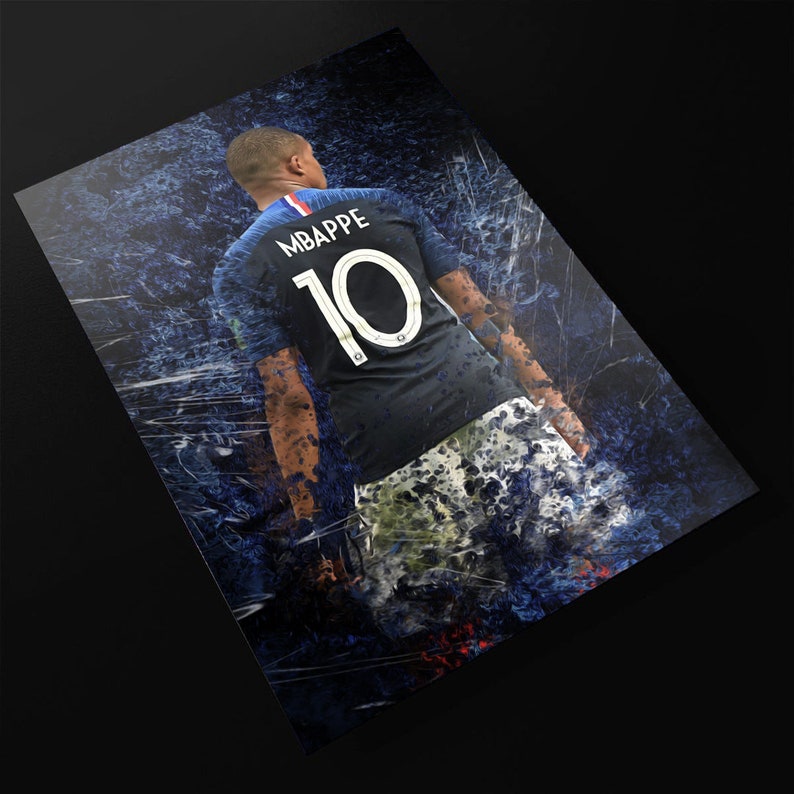 Kylian Mbappe - Set of 3 Football/soccer Prints - France National Team ...