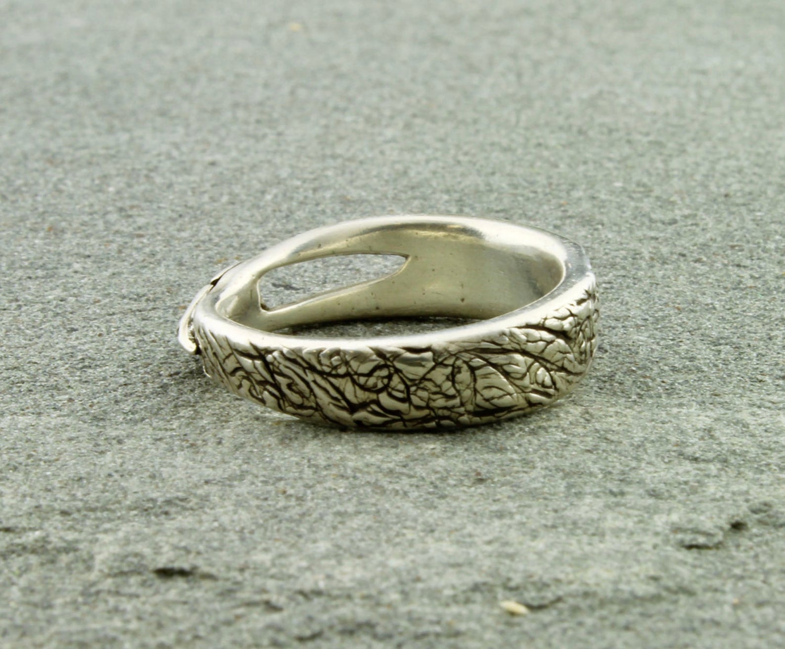 Artisan Handcrafted Textured Sterling Silver Ring Size 7 by - Etsy