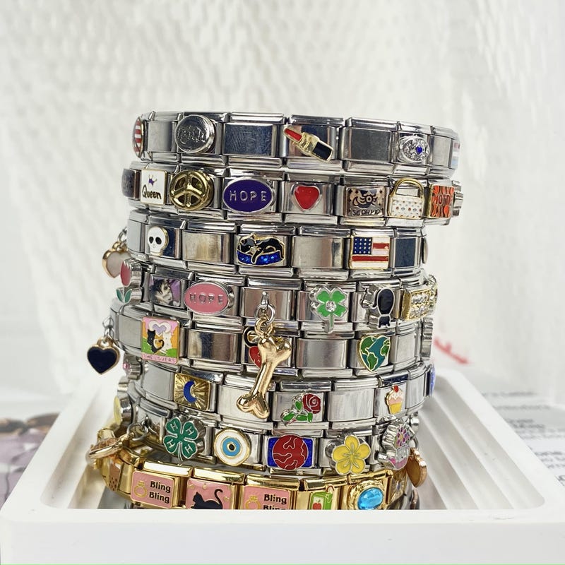 Italian Personalized Charm Bracelet - Etsy