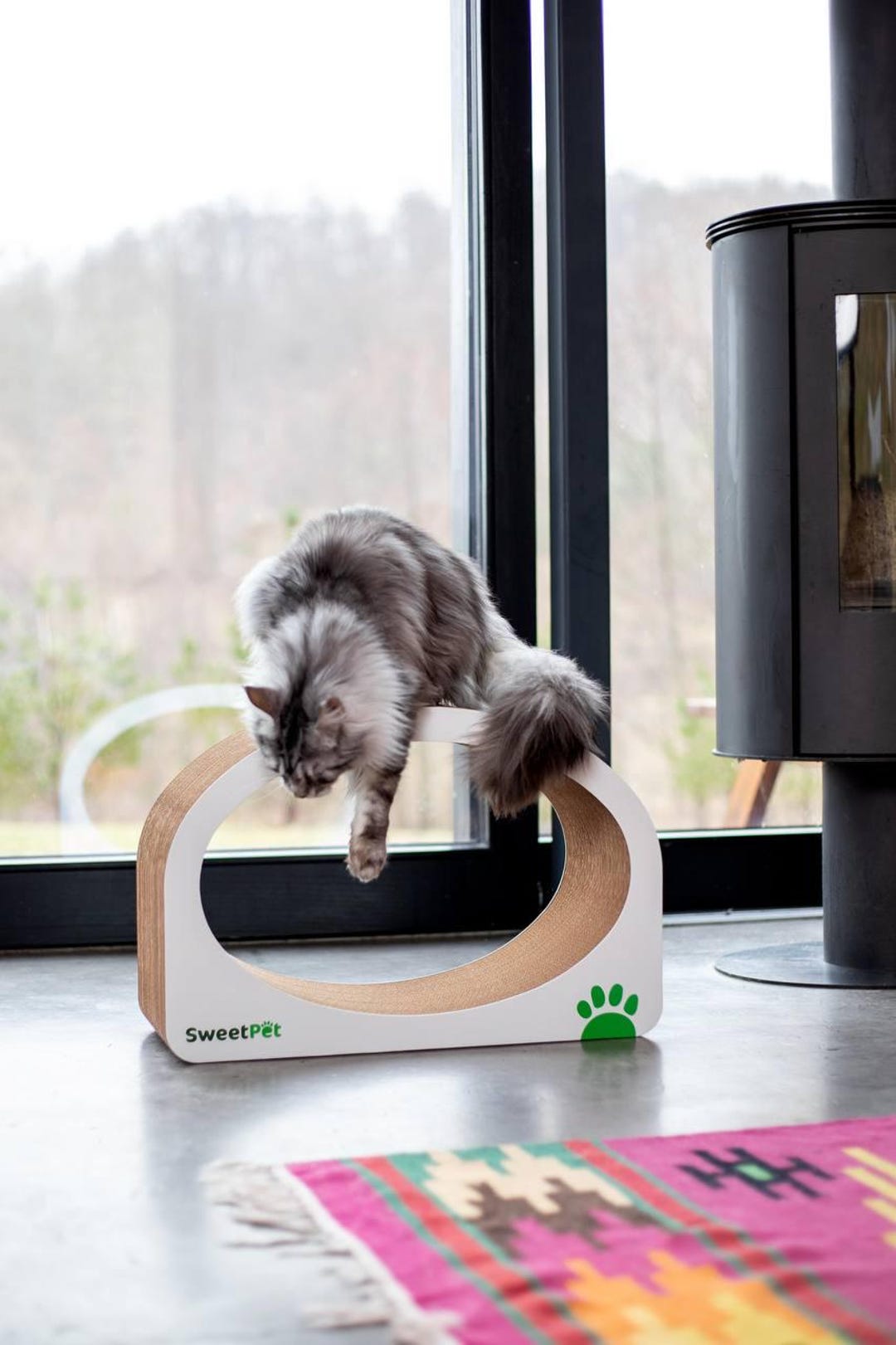 Modern Cat Scratch Post, Sustainable Cat Play Furniture, Durable Kitten ...