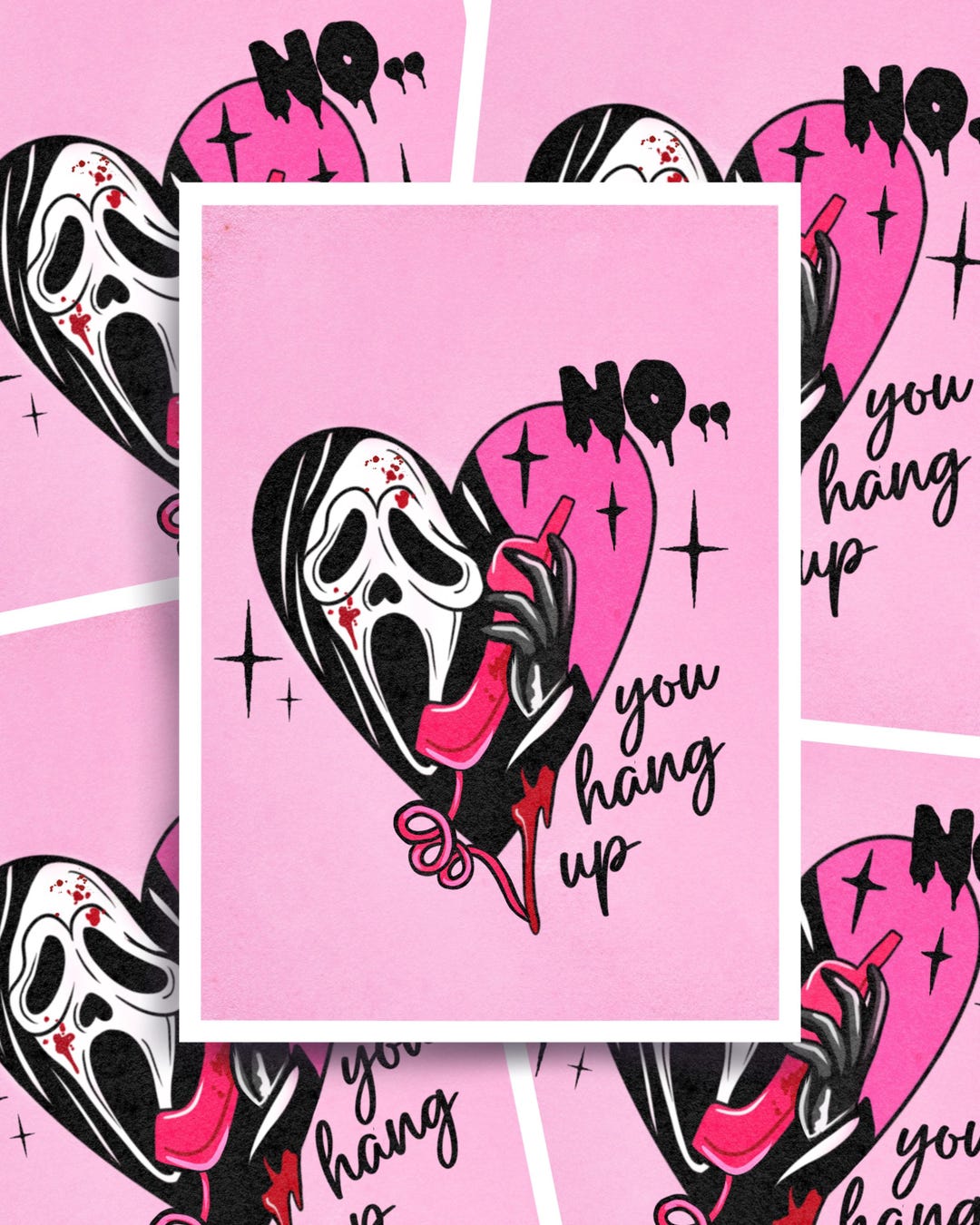 Pastel Pink Ghostface Horror Print - Etsy
