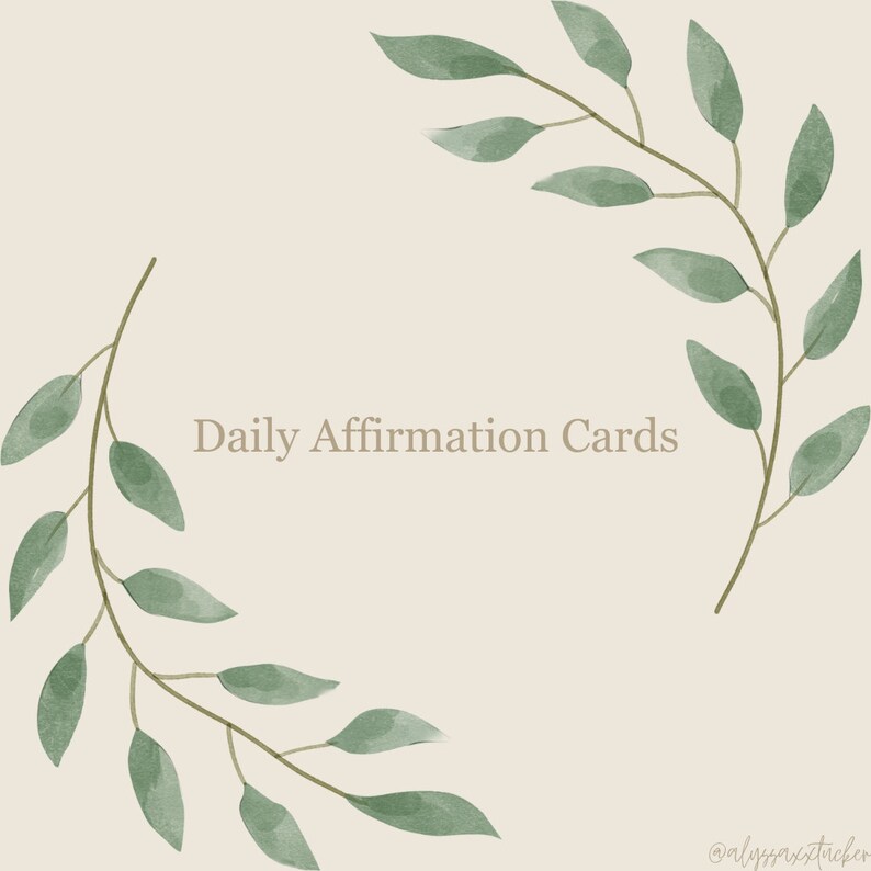 Daily Affirmation Cards - Etsy