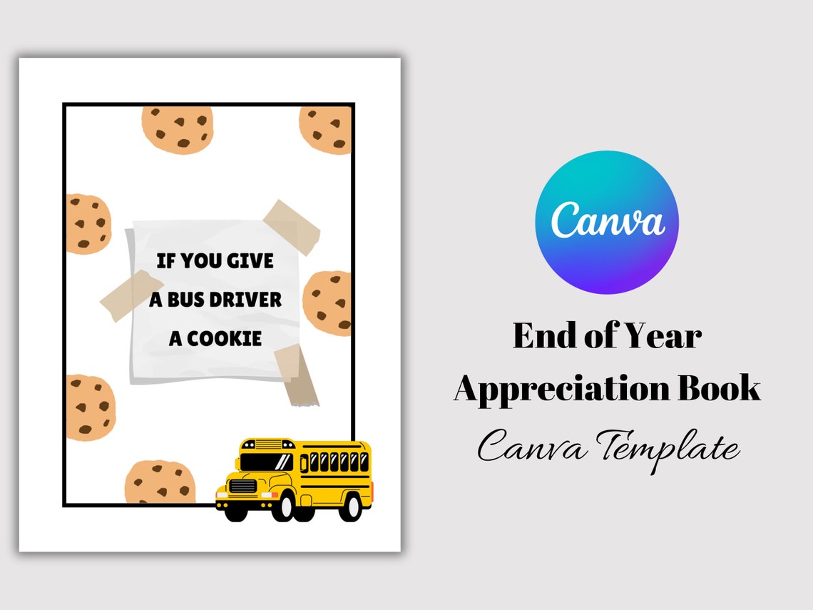If You Give a Bus Driver a Cookie Digital Download School Appreciation ...
