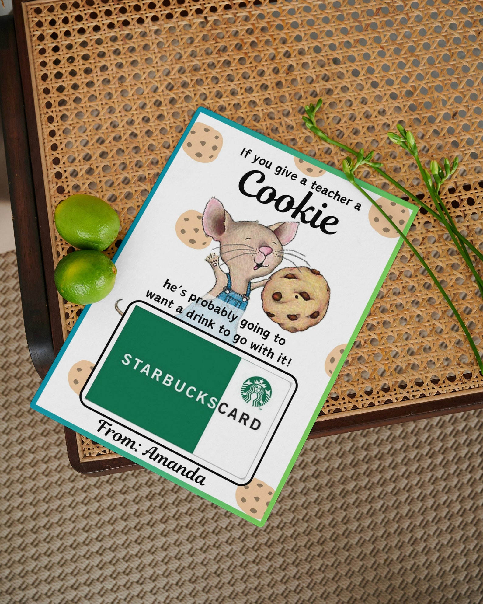 If You Give a Teacher a Cookie, Printable Teacher Appreciation Gift ...