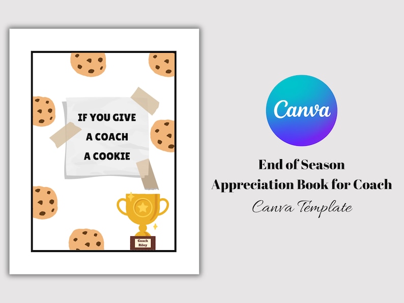 If You Give a Coach a Cookie Digital Download Coach Appreciation Gift ...