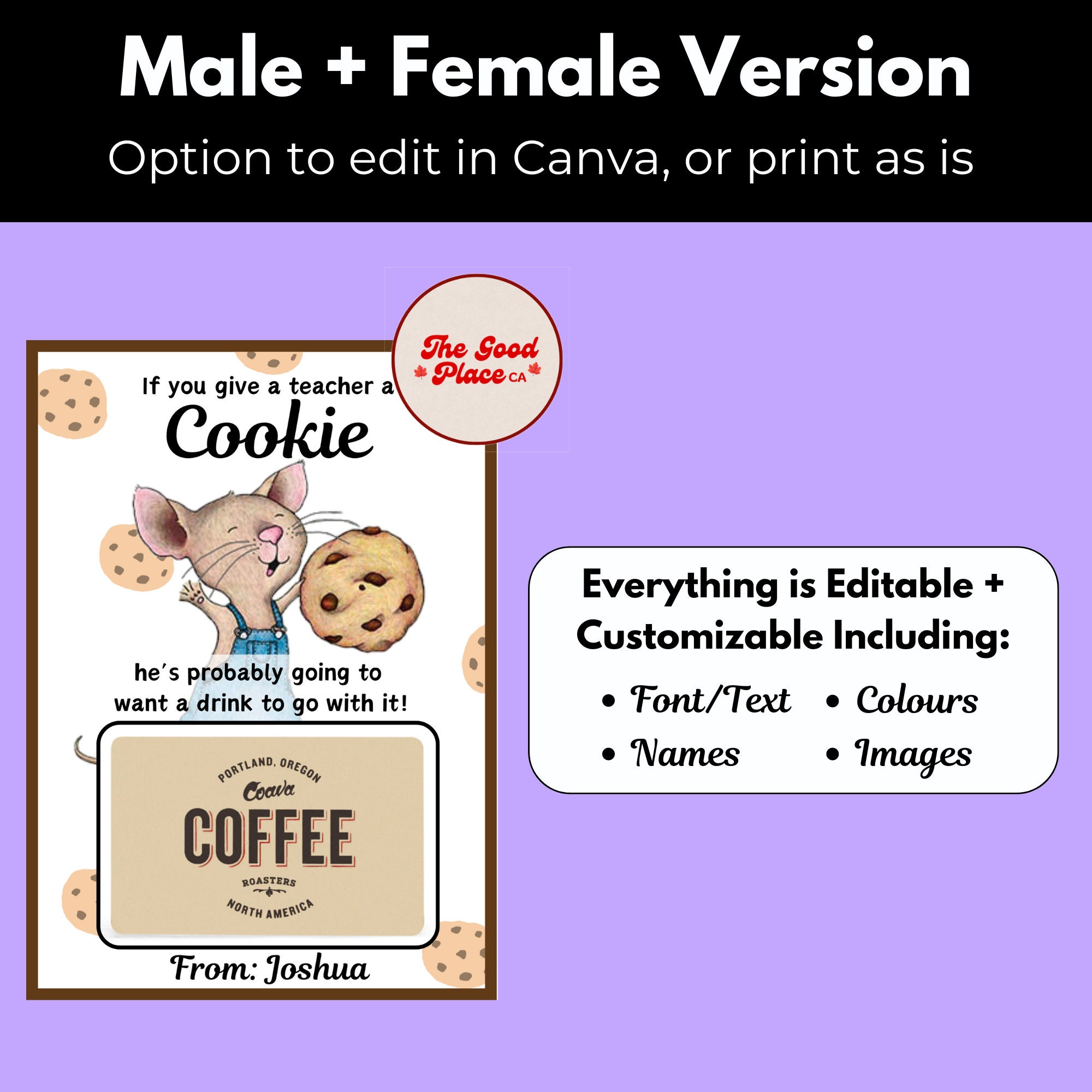 If You Give a Teacher a Cookie, Printable Teacher Appreciation Gift ...