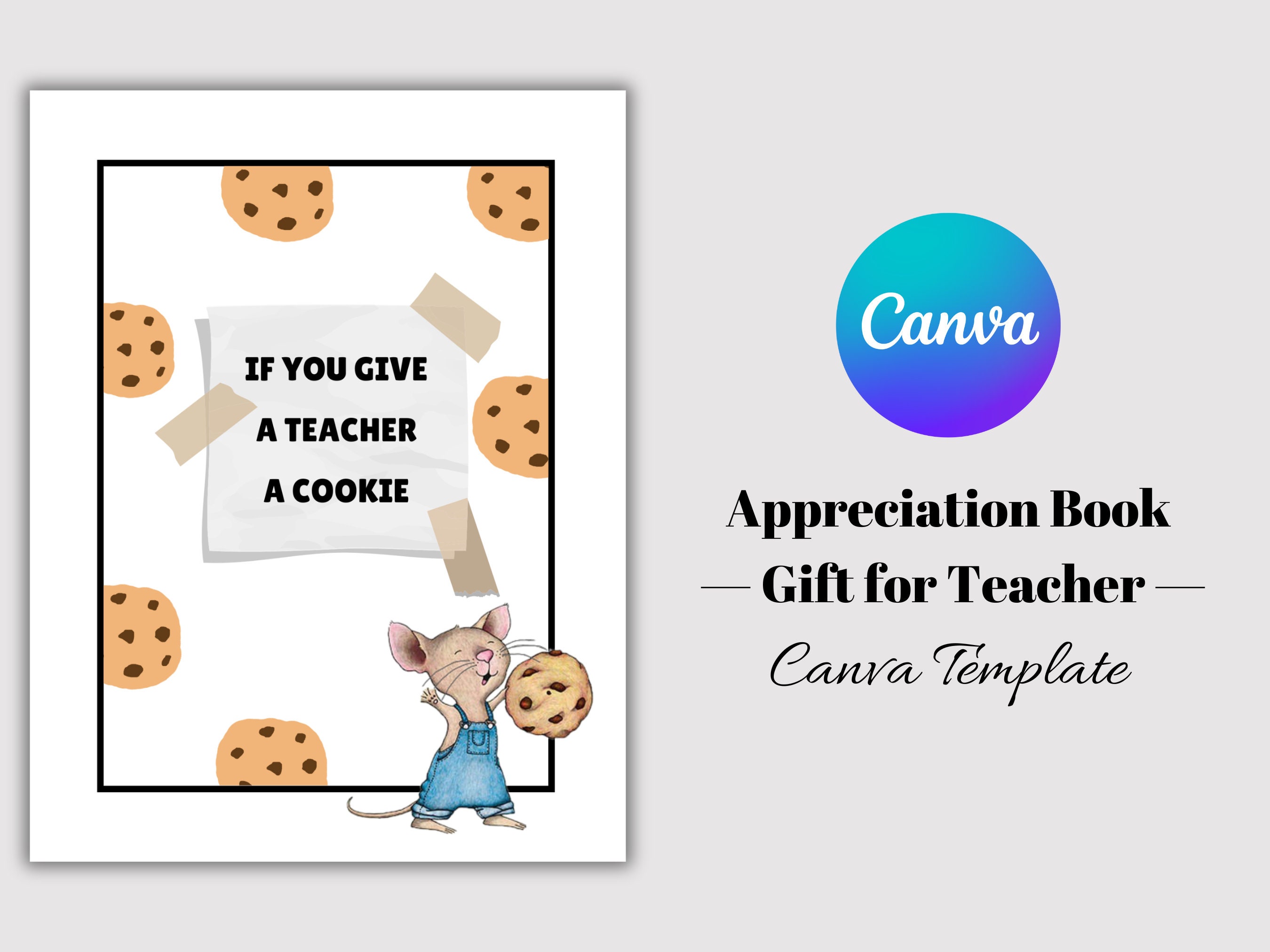 If You Give a Teacher a Cookie Digital Download Teacher Appreciation ...