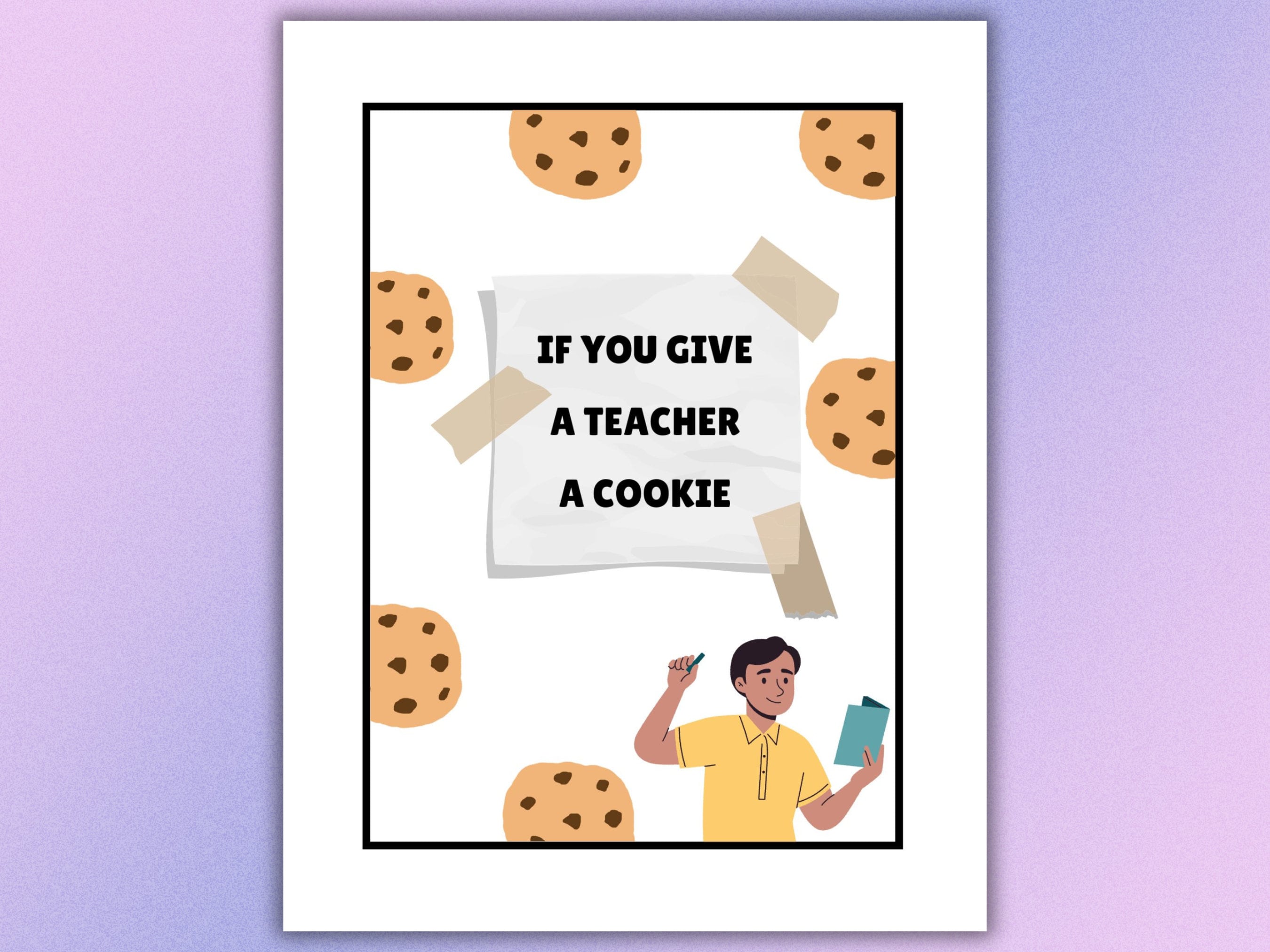 If You Give a Teacher a Cookie Digital Download Teacher Appreciation ...