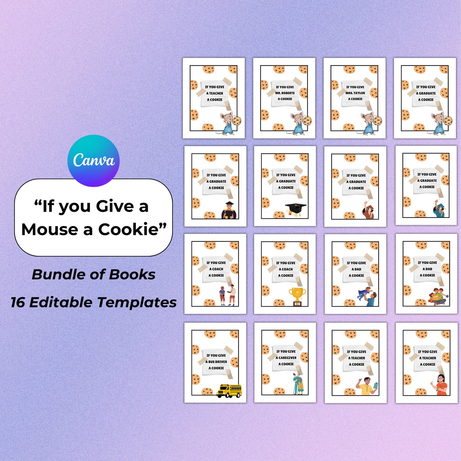 If You Give a Mouse a Cookie Digital Download, Collection of 16 Book ...