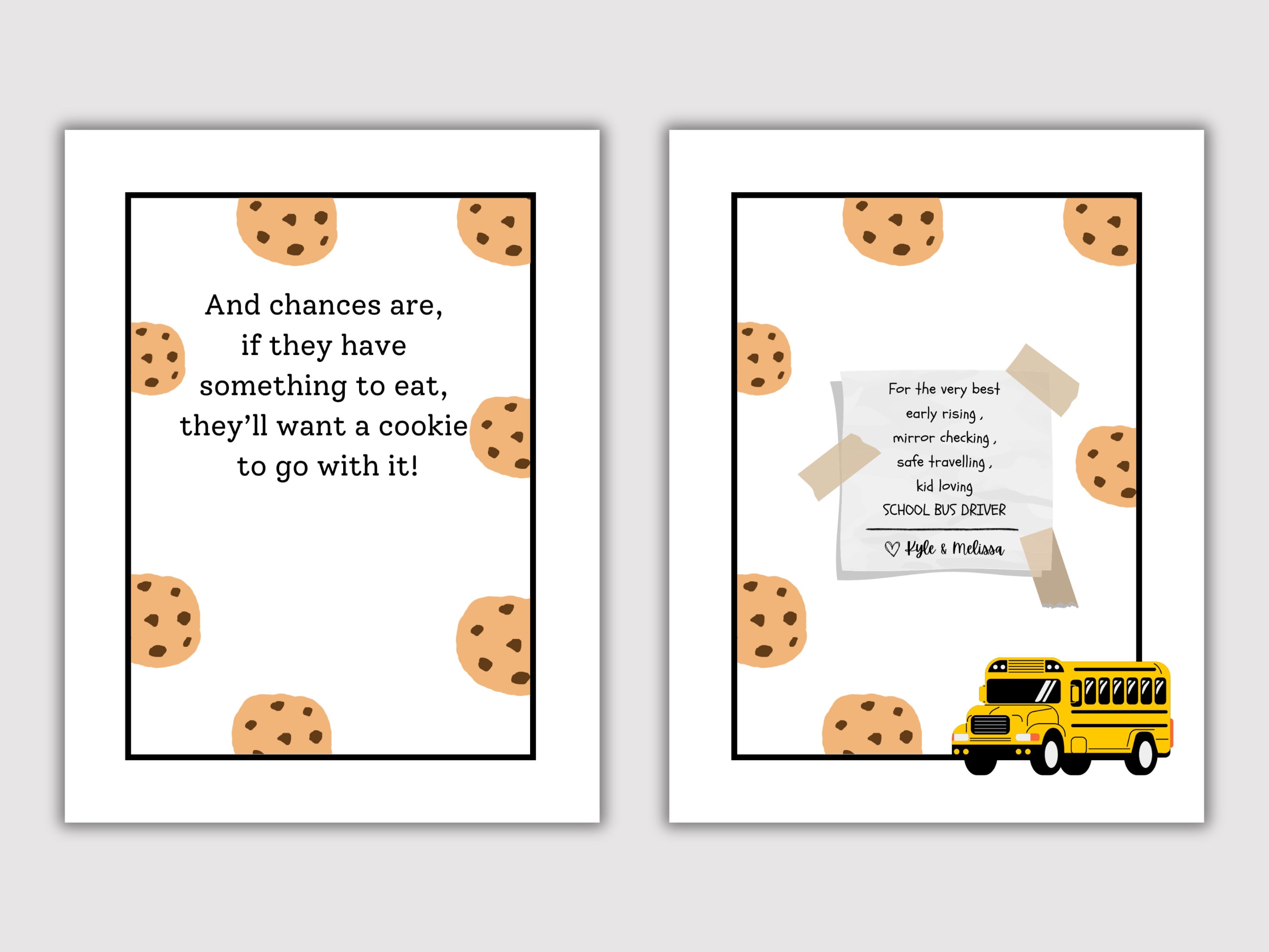 If You Give a Bus Driver a Cookie Digital Download School Appreciation ...