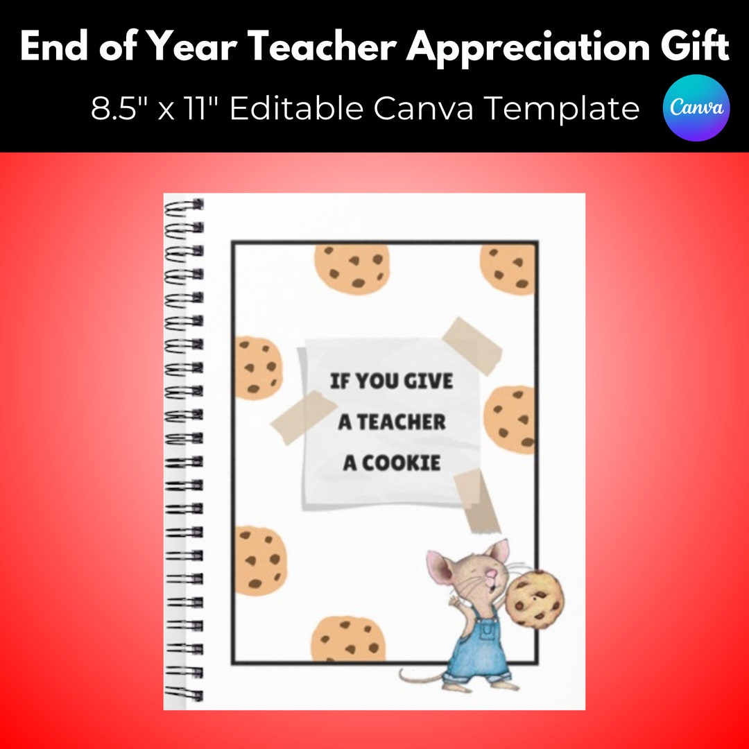 If You Give a Teacher a Cookie Digital Download Teacher Appreciation ...