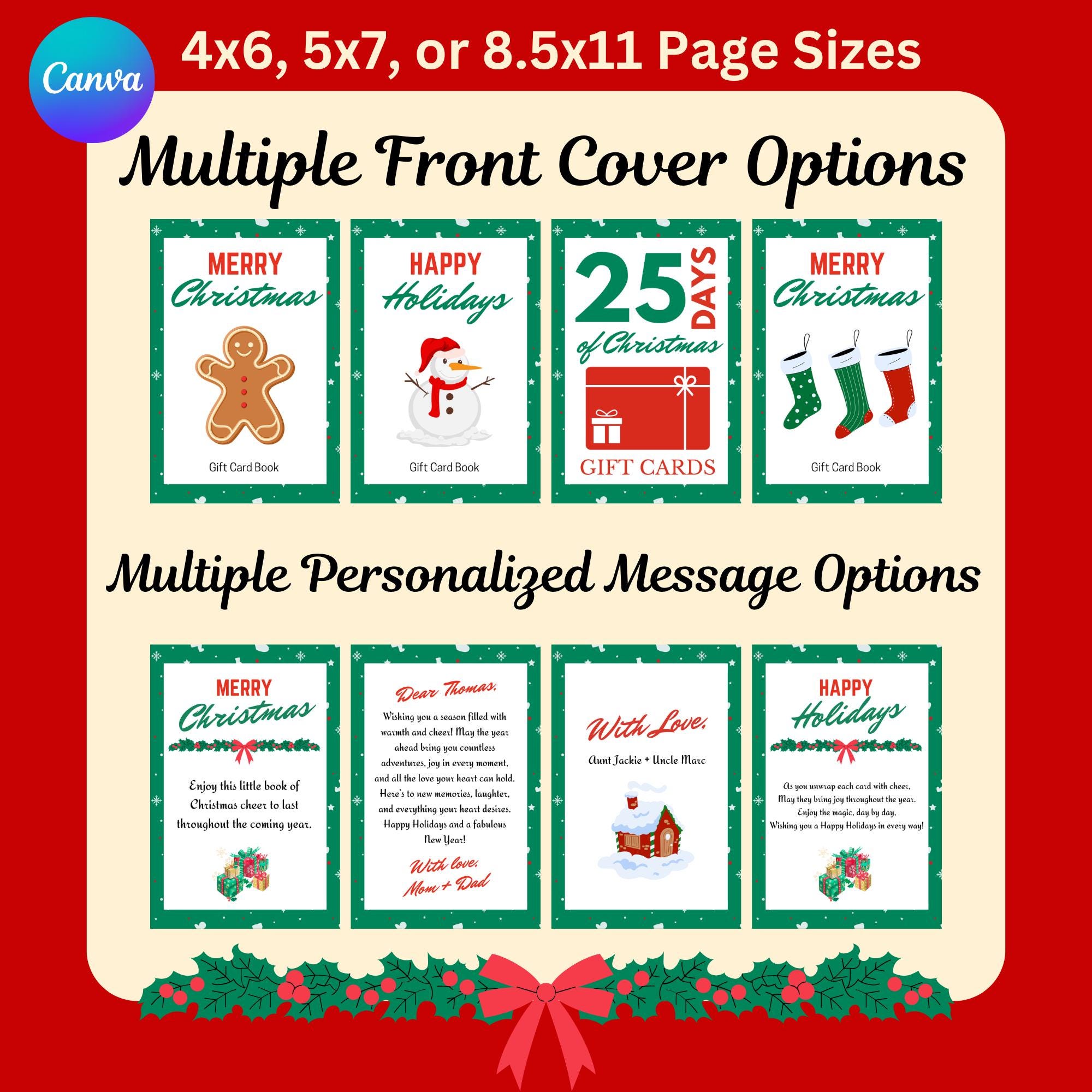 Christmas Gift Card Book, Teenage Christmas Present, Christmas Gift for ...