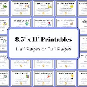 70 Student Award Certificates, Classroom End of Year Certificate ...