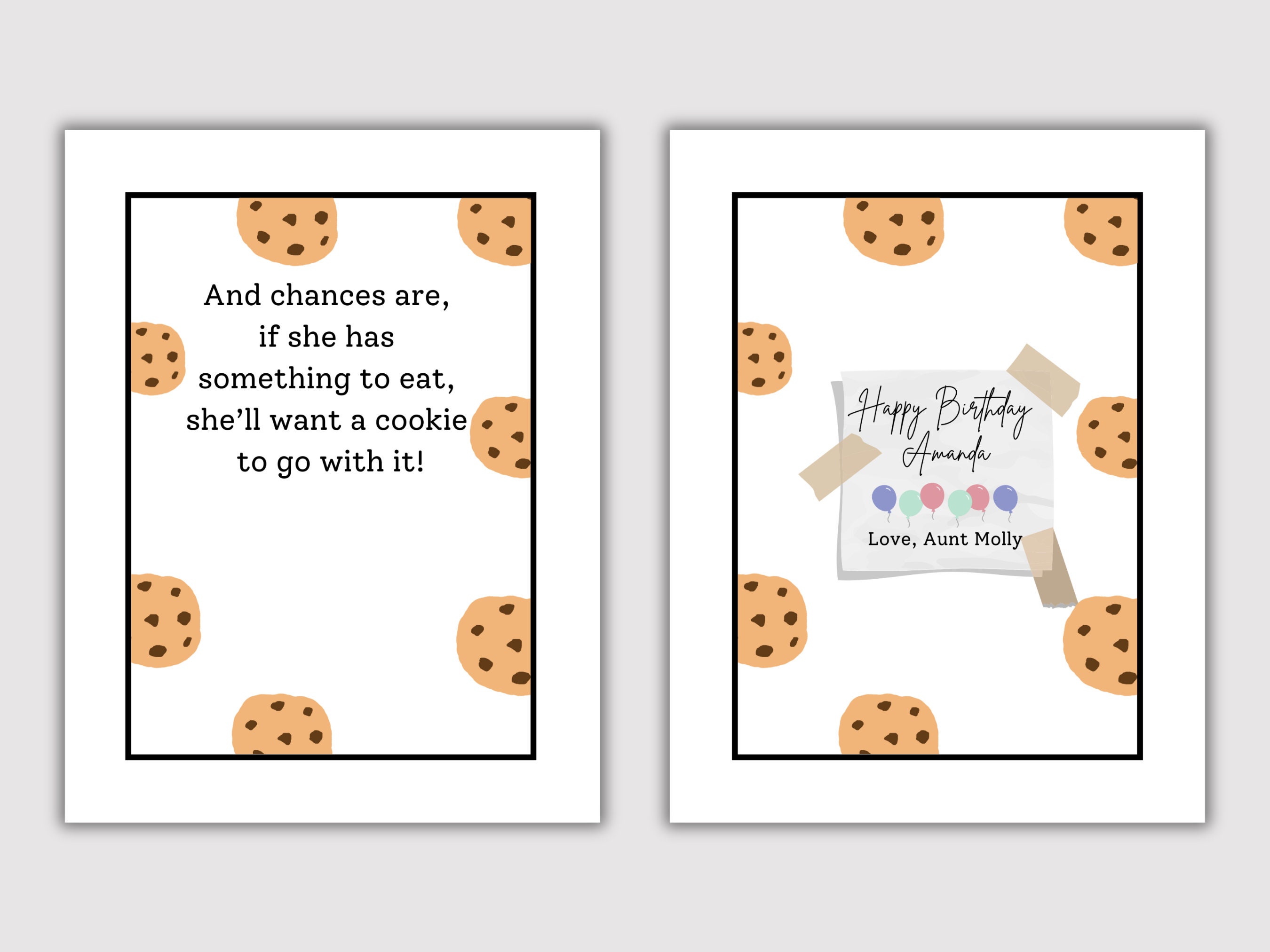 If You Give a Birthday Girl a Cookie Digital Download Gift, Birthday ...